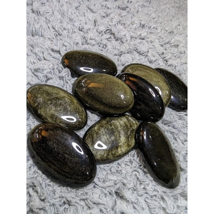 gold sheen obsidian palm stone – Gems & stones ph