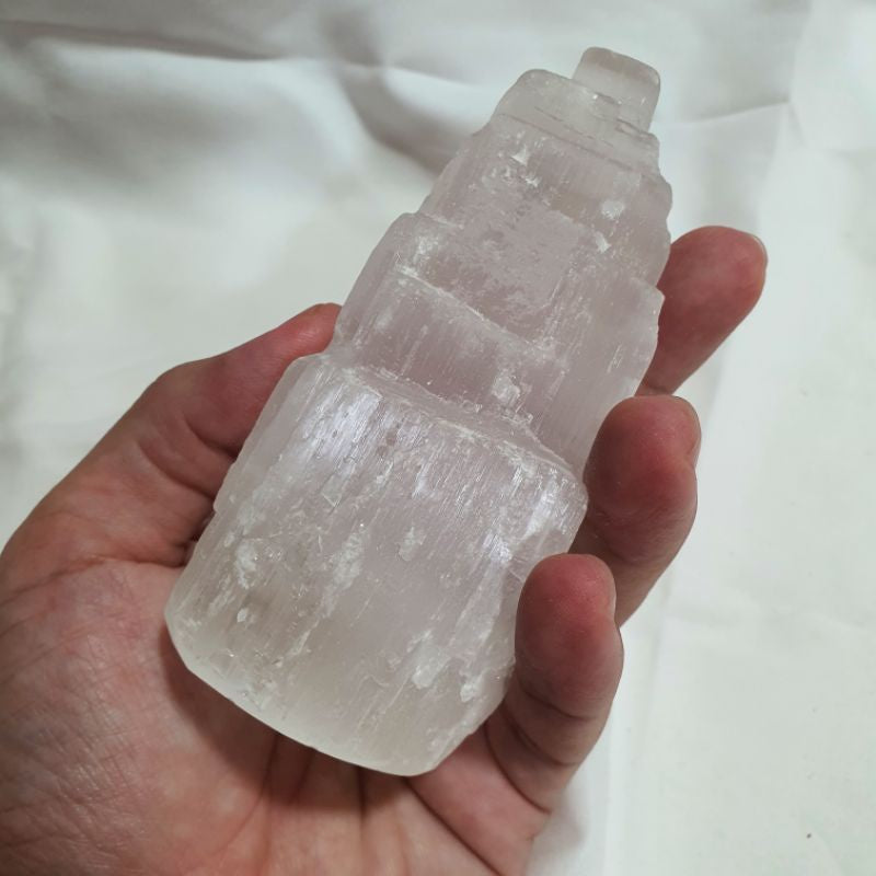 Satin Spar Crystal Charger towers – Gems & stones ph